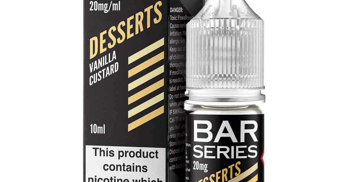 Vanilla Custard Nic Salt E-liquid By Bar Series Desserts | Grey Haze UK
