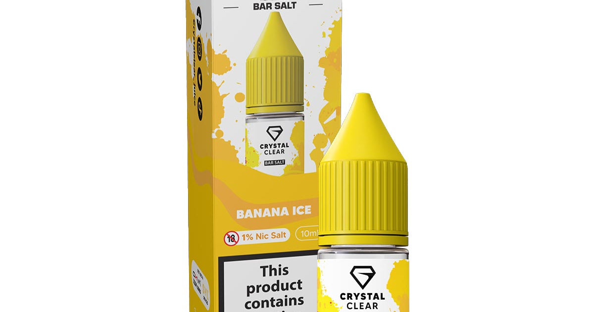 Crystal Clear Bar Nic Salts Banana Ice | Grey Haze UK
