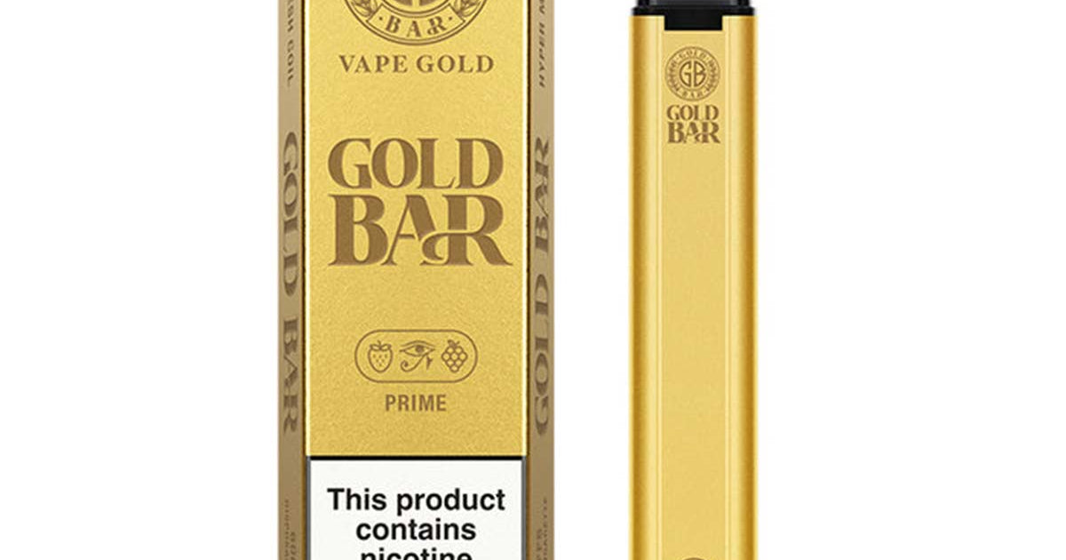 Prime Gold Bar 600 Disposable Vape | Grey Haze UK