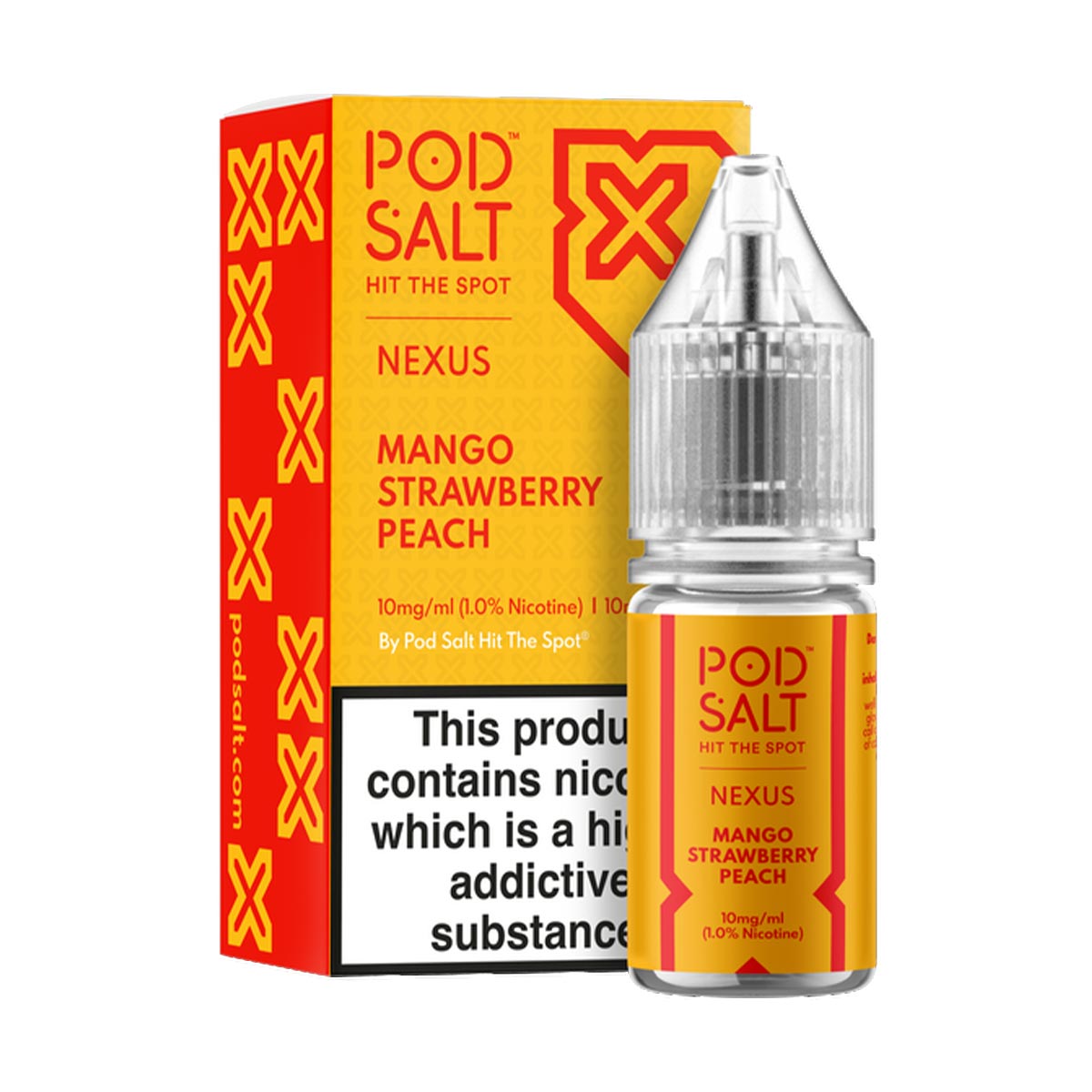 Mango Strawberry Peach Nic Salt by Pod Salt Nexus – Grey Haze