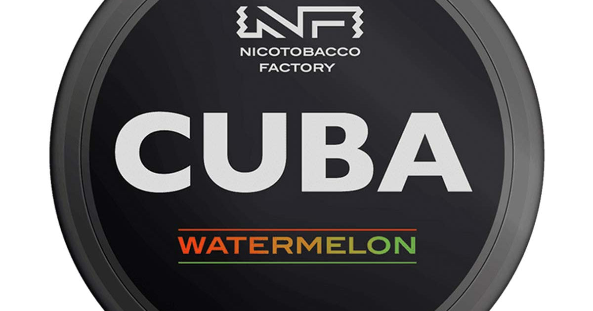 Watermelon Cuba Black Nicotine Snus Pouches | Cuba | Grey Haze UK Vape Shop