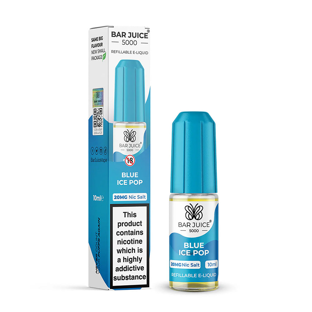Blue Ice Pop Nic Salt E-Liquid by Bar Juice 5000 – Grey Haze