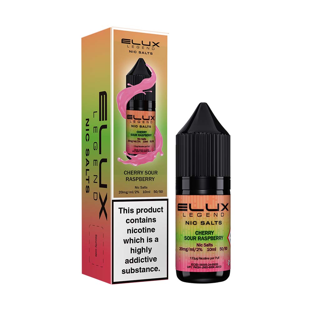 Cherry Sour Raspberry Nic Salt E-liquid by Elux Legend – Grey Haze