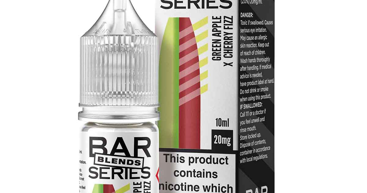 Green Apple x Cherry Fizz Nic Salt E-Liquid by Bar Series Blends
